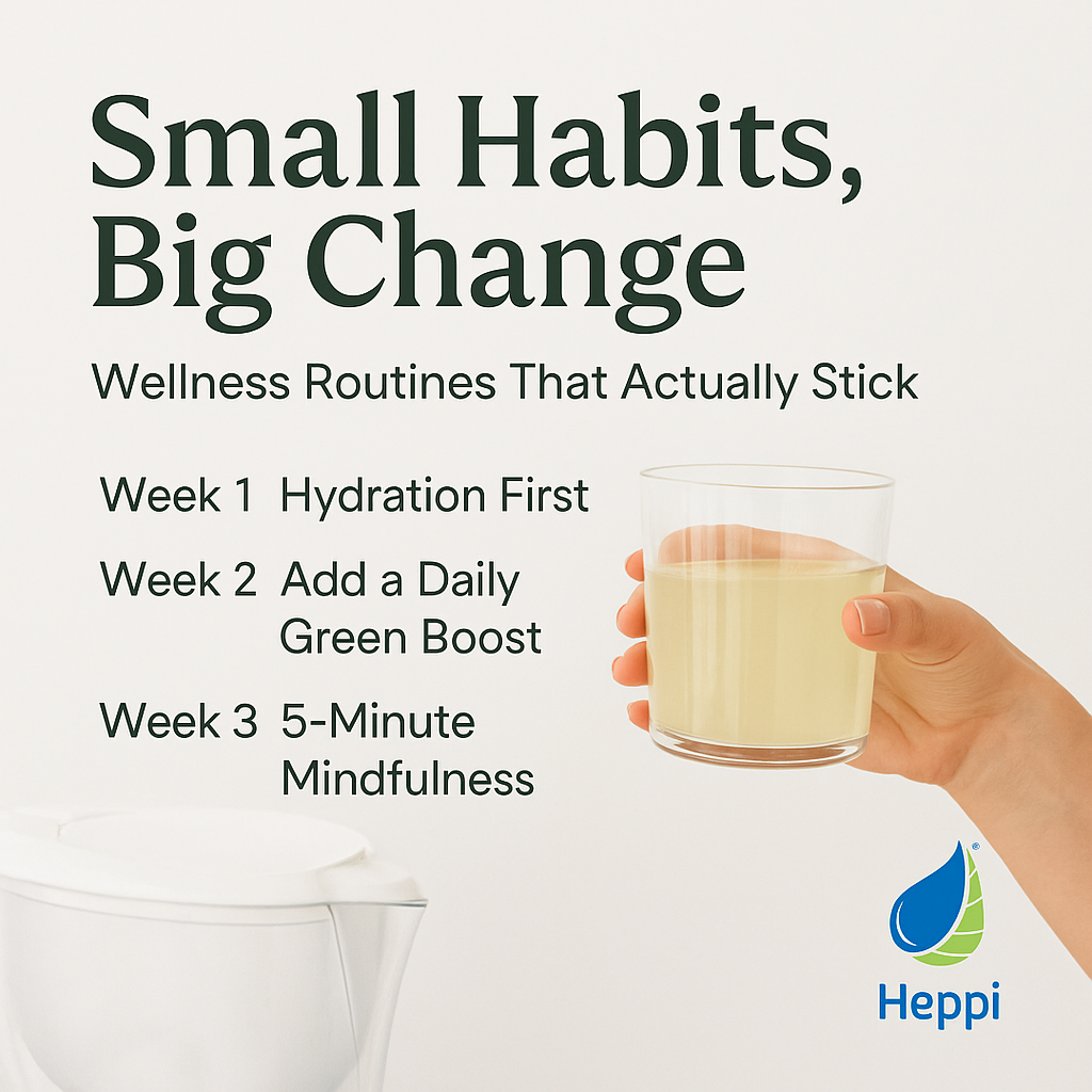 🌿 “Small Habits, Big Change: Wellness Routines That Actually Stick” – Heppi