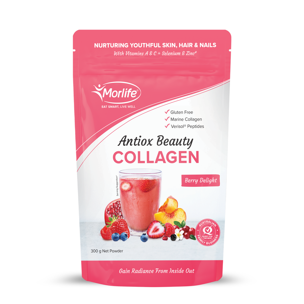 Antiox Beauty Collagen - Berry Delight - 300 gr - Morlife – Heppi
